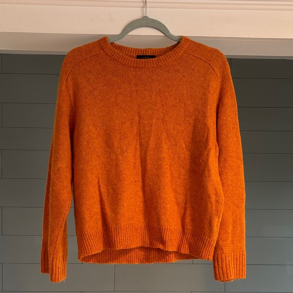 J. Crew | Sweaters | J Crew Bright Orange Crew Neck Sweater | Poshmark